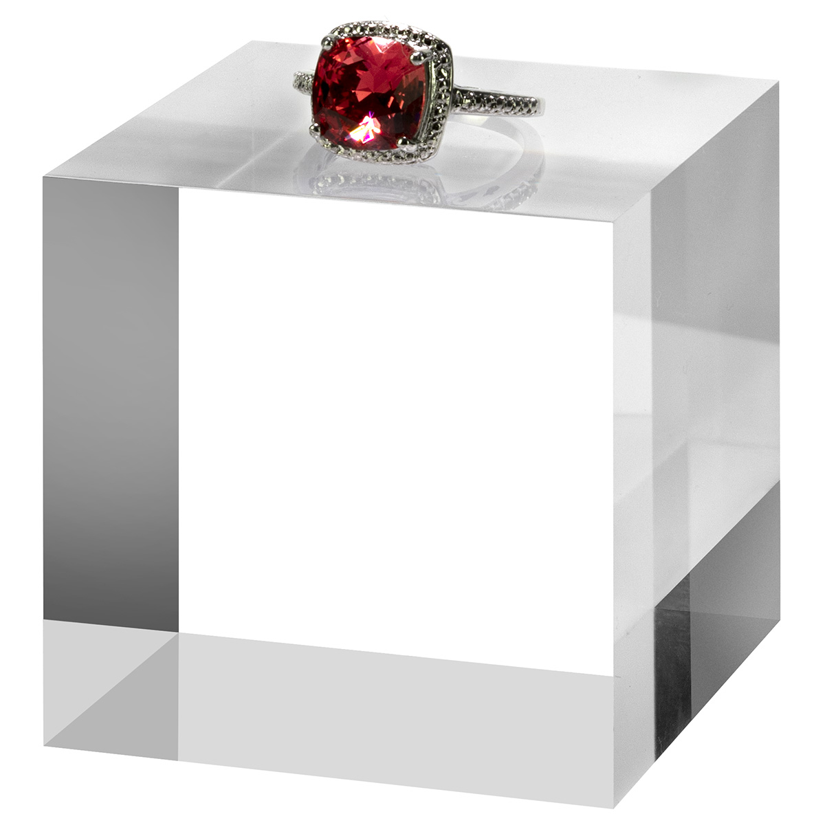 Solid Clear Acrylic Block - 2" x 2" x 2" - Plastic Display ...
