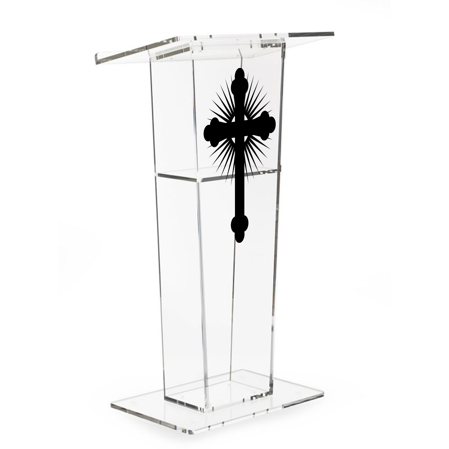 Custom Printed Acrylic Single Shelf Podium Lectern | shopPOPdisplays