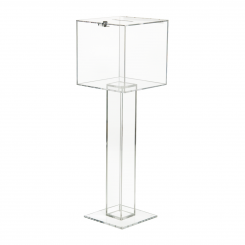 Acrylic Floor Standing Ballot Box Pedestal - shopPOPdisplays