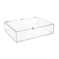 Flat Locking Display Case - 3" - Plexiglass, Lucite - shopPOPdisplays