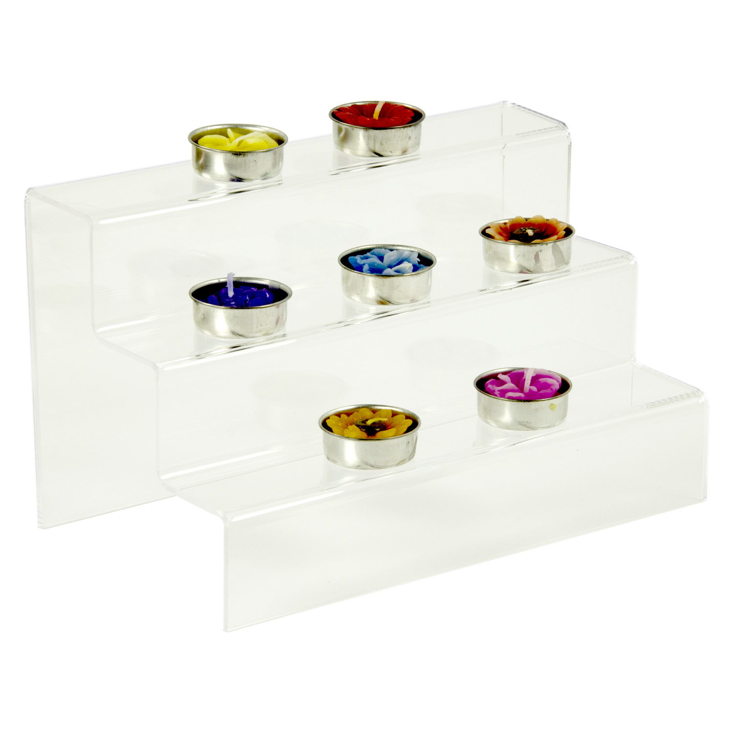 Wide Acrylic Three Step Riser - Buy Acrylic Displays | Shop Acrylic POP ...