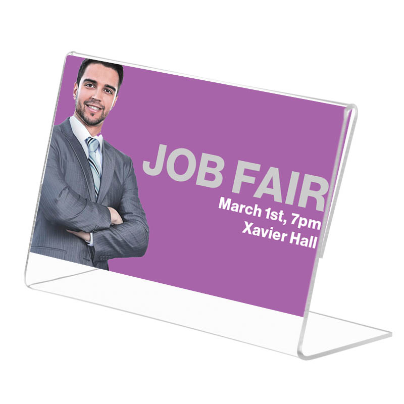 6x4 Slant Back Acrylic Sign Holder | shopPOPdisplays