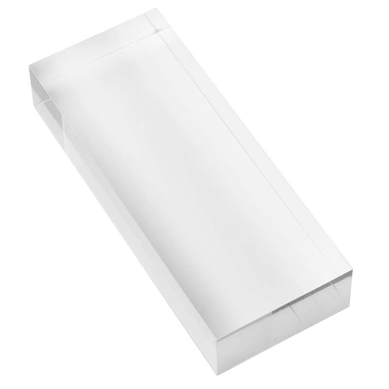 Solid Clear Acrylic Block - 2" x 5" x 1" Thick - Plastic Display ...