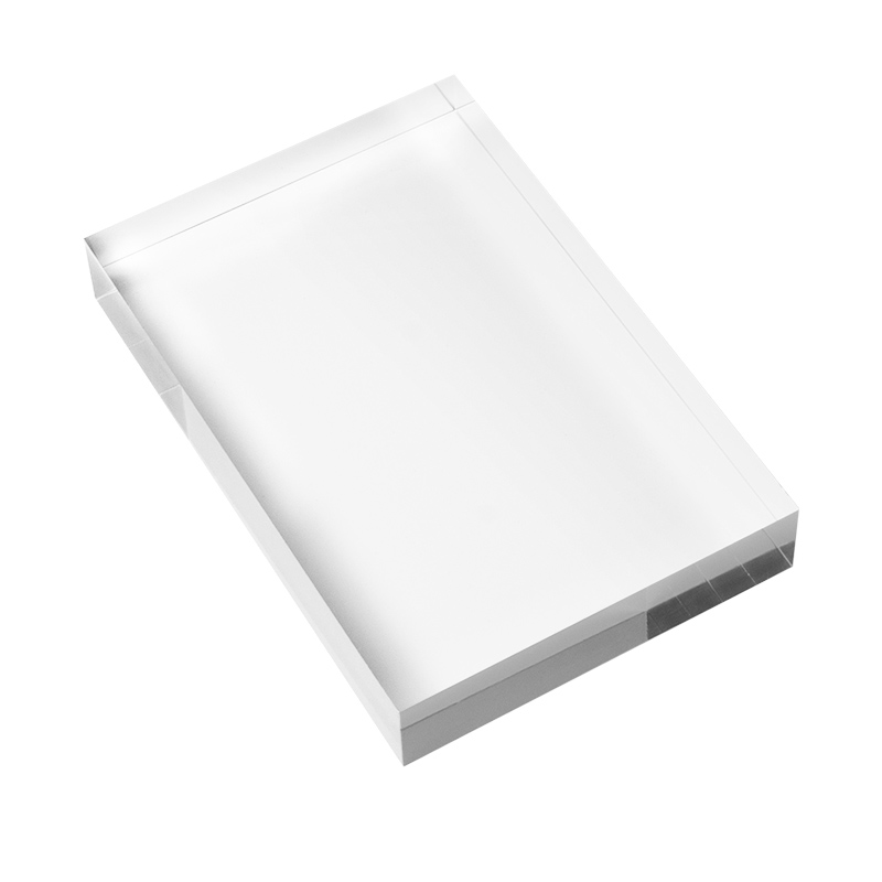 Solid Clear Acrylic Block - 4" x 6" x 1" Thick - Plastic Display ...