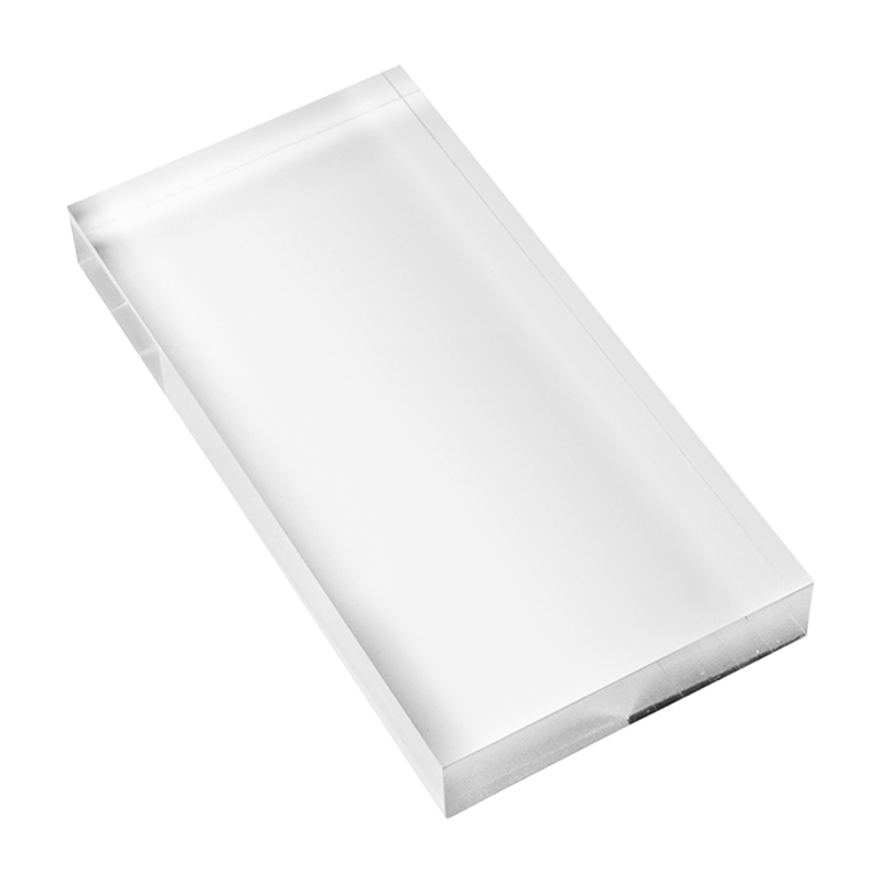 Solid Clear Acrylic Block - 4" x 8" x 1" Thick - Plastic Display ...