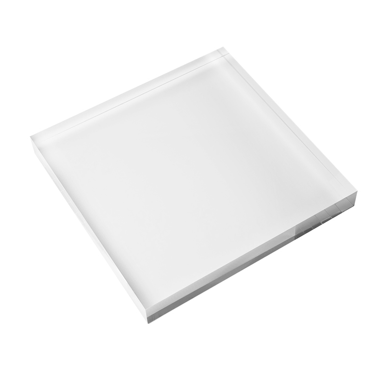 Solid Clear Acrylic Block - 8" x 8" x 1" Thick - Plastic Display ...