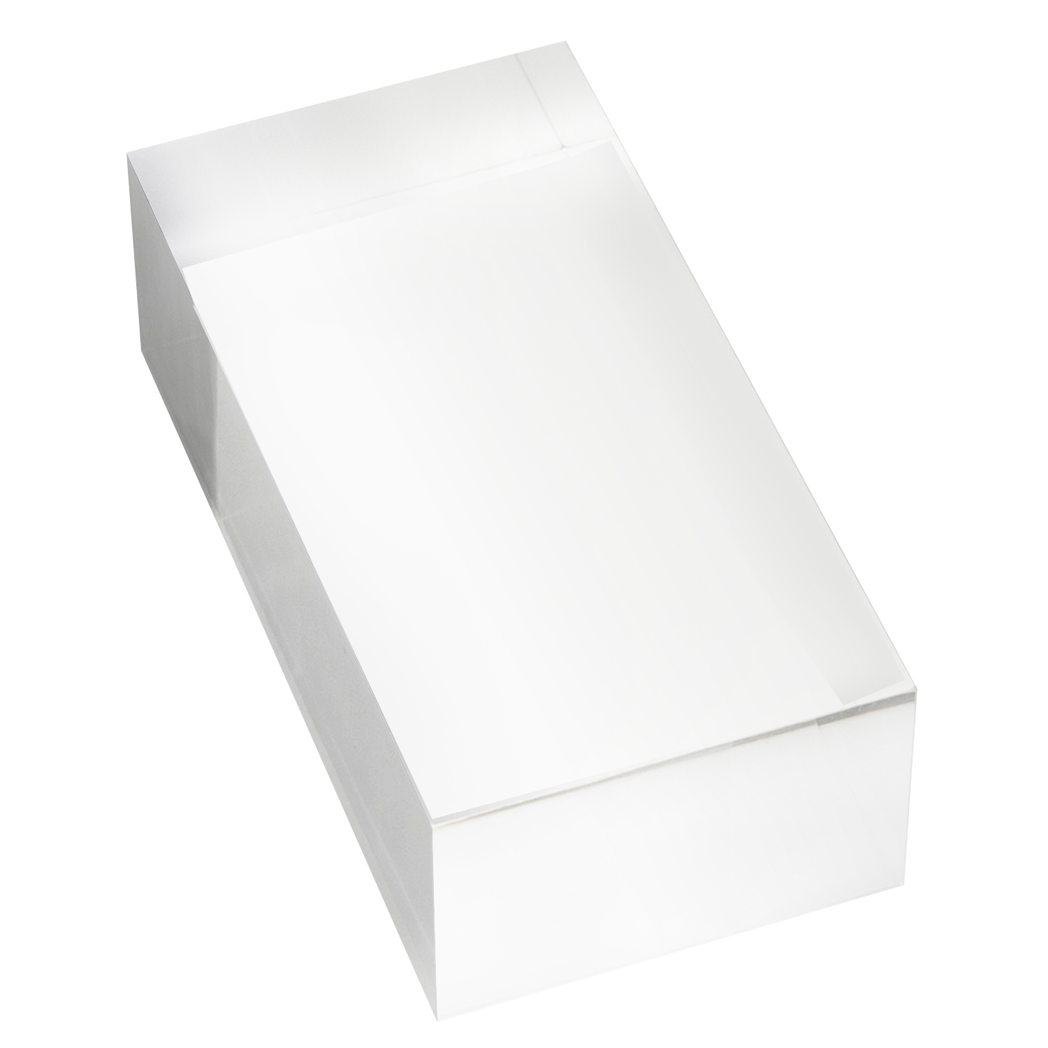 Solid Clear Acrylic Block - 2" x 4" x 1.25" Thick - Plastic Display ...