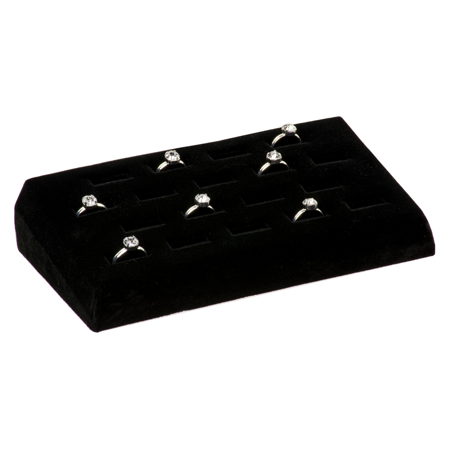 Black 18 Slot Counter Top Ring Display | shopPOPdisplays