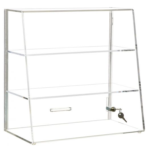 Plastic display shelves store