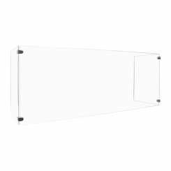 Portable Clear Acrylic U Shape Barrier Shield Ships Flat - 28"H x 30.4 ...