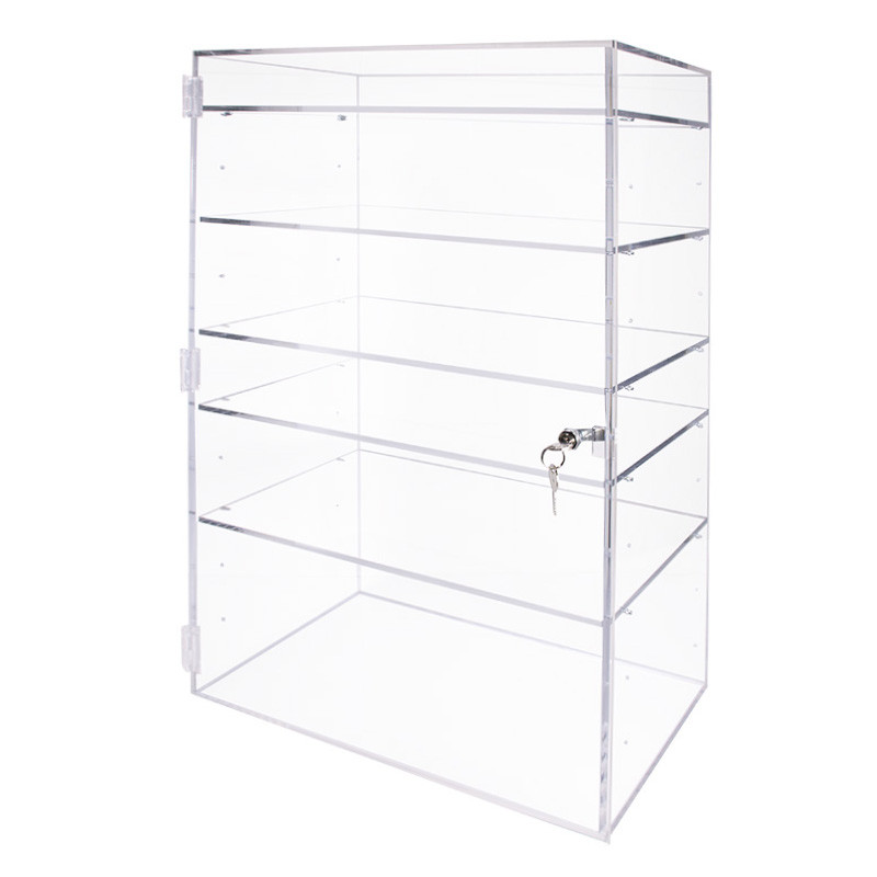 Acrylic Locking Cabinet with 5 Adjustable Shelves | shopPOPdisplays