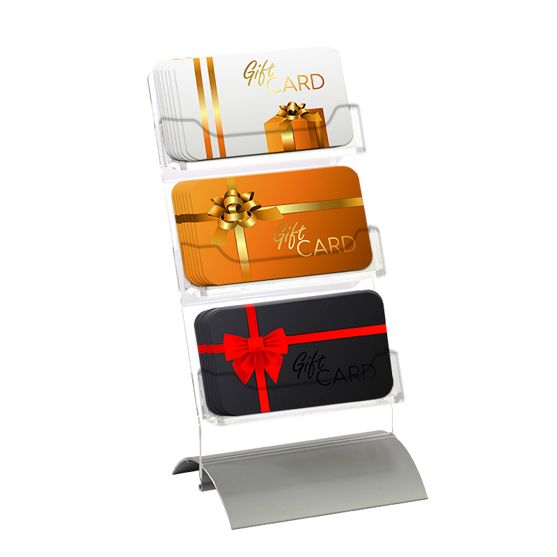 3 Pocket Countertop Gift Card Display | Slant Back | shopPOPdisplays ...