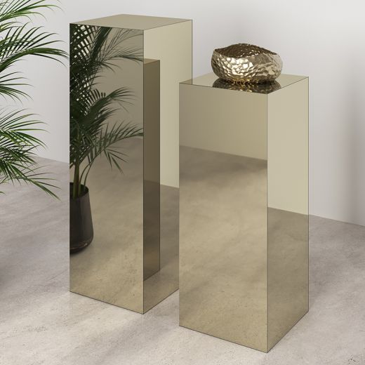 Bronze Mirrored Pedestal