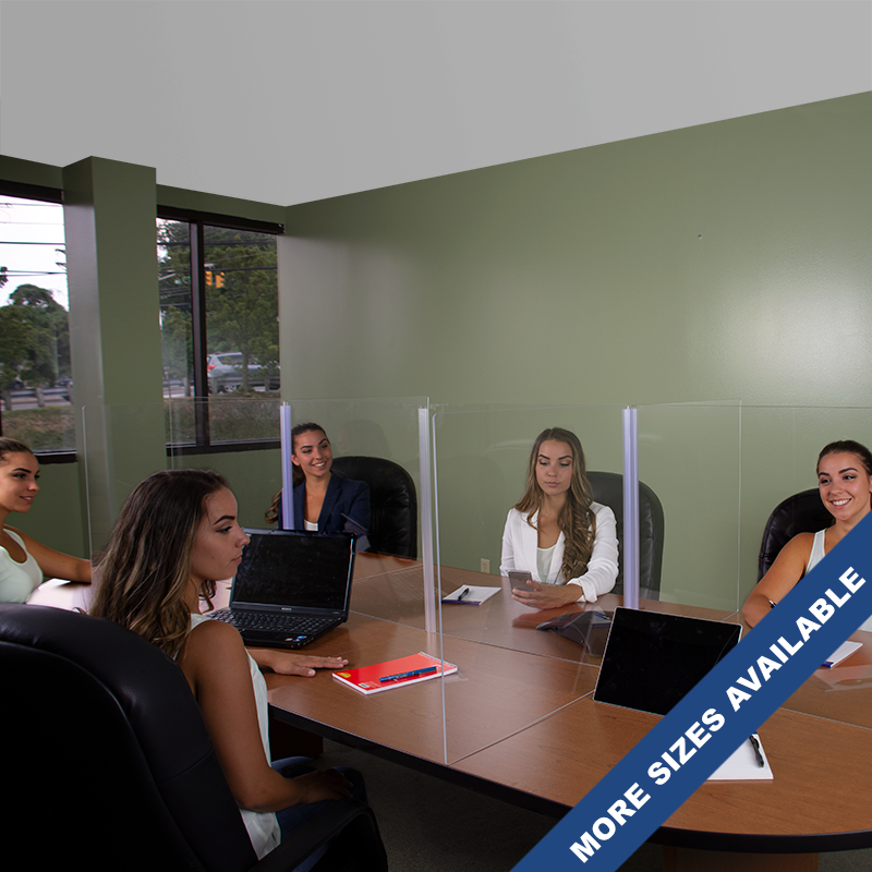 Modular Clear Table Divider Sneeze Guard System for 4 or More Seats ...