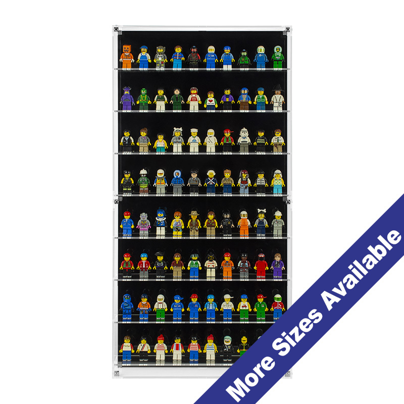 Wall Mounted Display Case for LEGO Minifigures - 10 Minifigs Wide ...