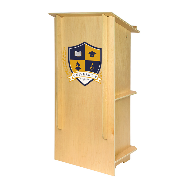 Floor Standing Portable Wooden Podium, Collapsible | shopPOPdisplays