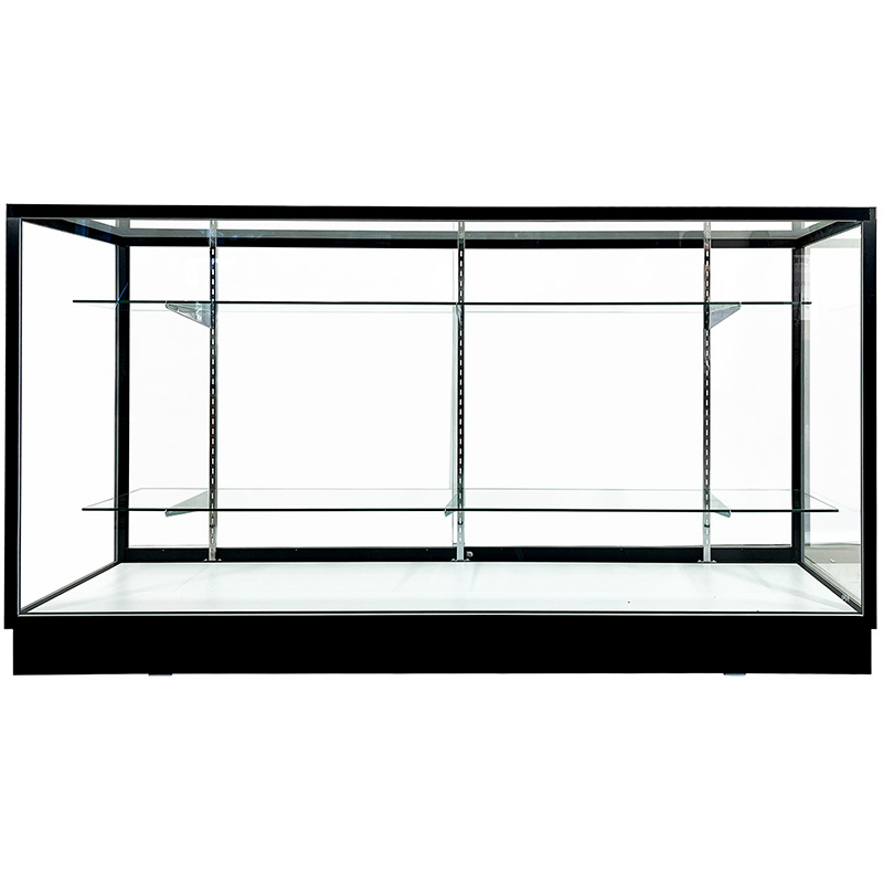 70" Full Vision Glass Display Counter, BLACK - 70"L x 20"W x 38"H ...