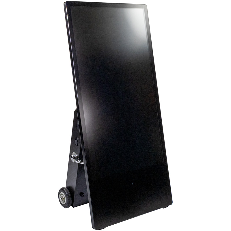43" Digital Display Tower with Touch Screen and Movable Wheels ...