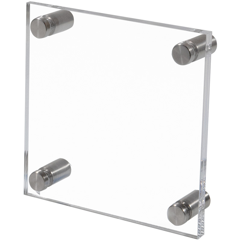 Floating Acrylic Wall Frame with Metal Standoffs | shopPOPdisplays