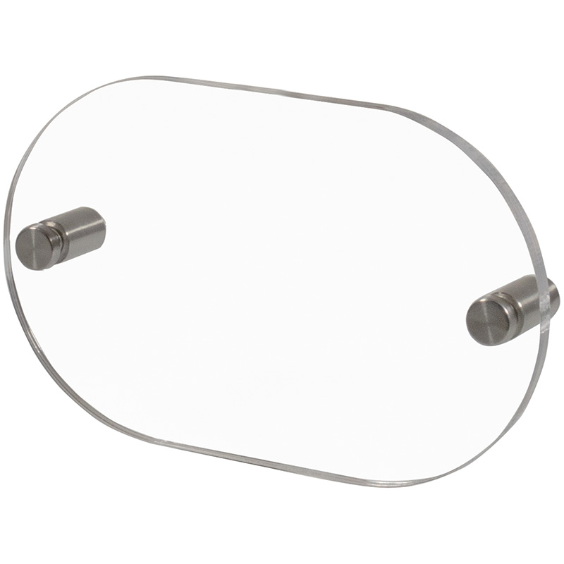 Oval Floating Acrylic Wall Frame with Metal Standoffs | shopPOPdisplays