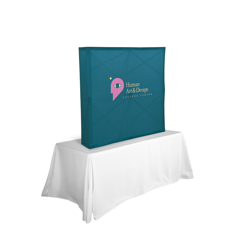 5' Tabletop Fabric PopUp Display w Frame Full Color Custom Print ...