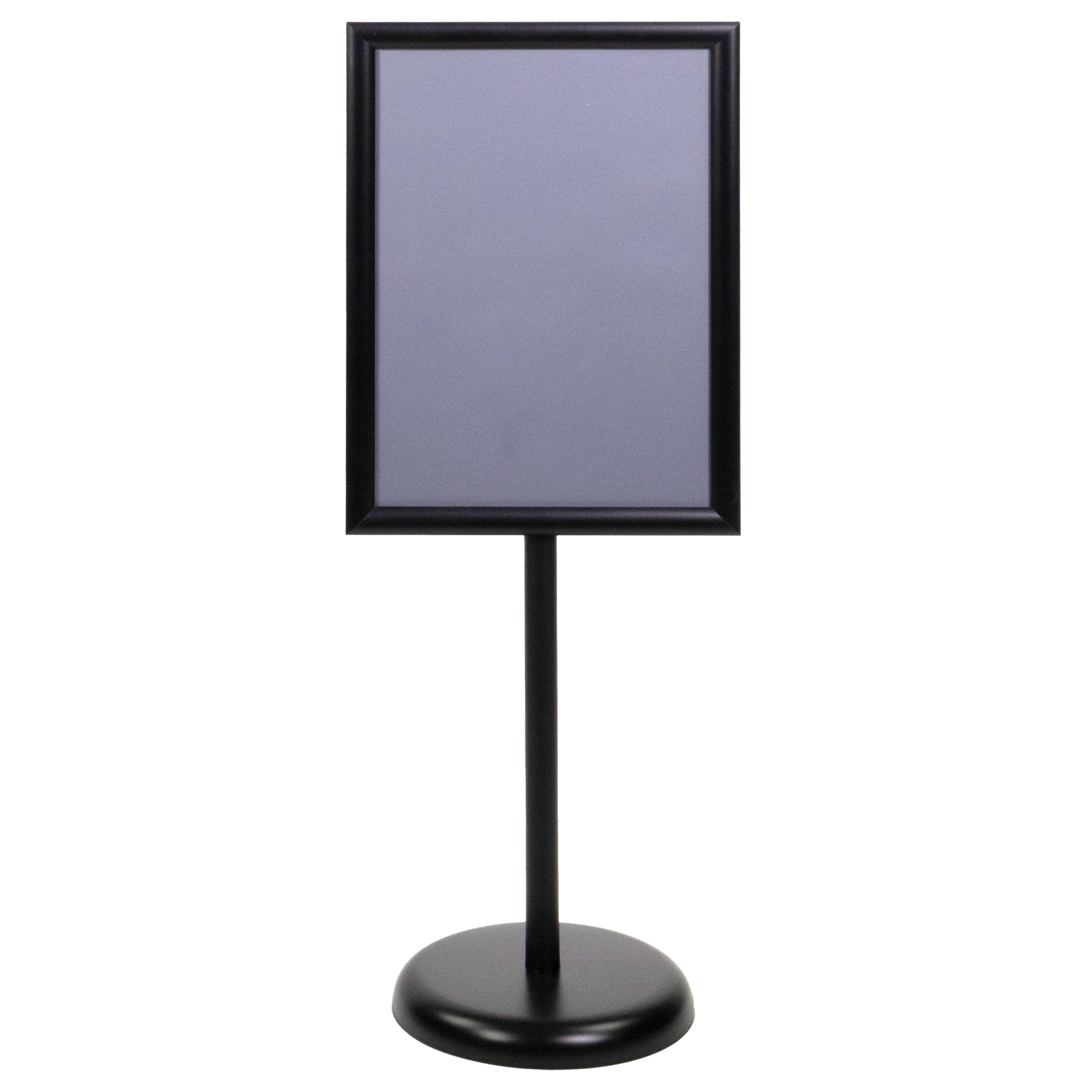 11x16.5 Adjustable Height Floor Sign Stand in Black | shopPOPdisplays