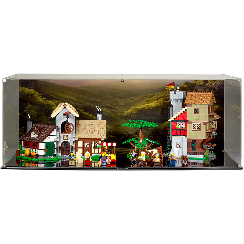 Display Case for LEGO Medieval Town Square 10332 | shopPOPdisplays