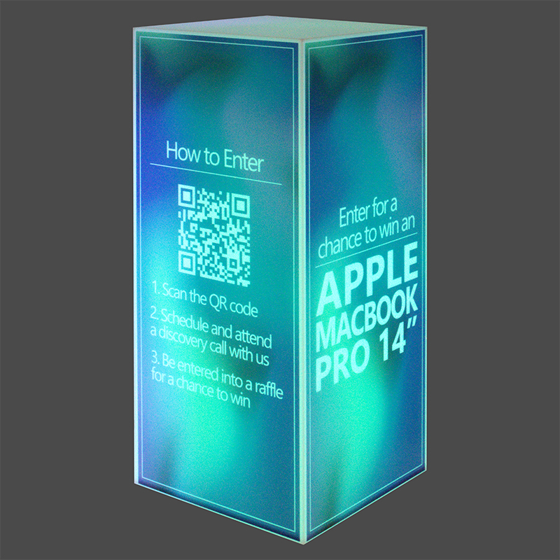 White Acrylic Pedestal with Color Changing LED Lights - Display Stand ...