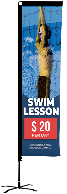 Rectangular Advertising Flag with Custom Print | shopPOPdisplays