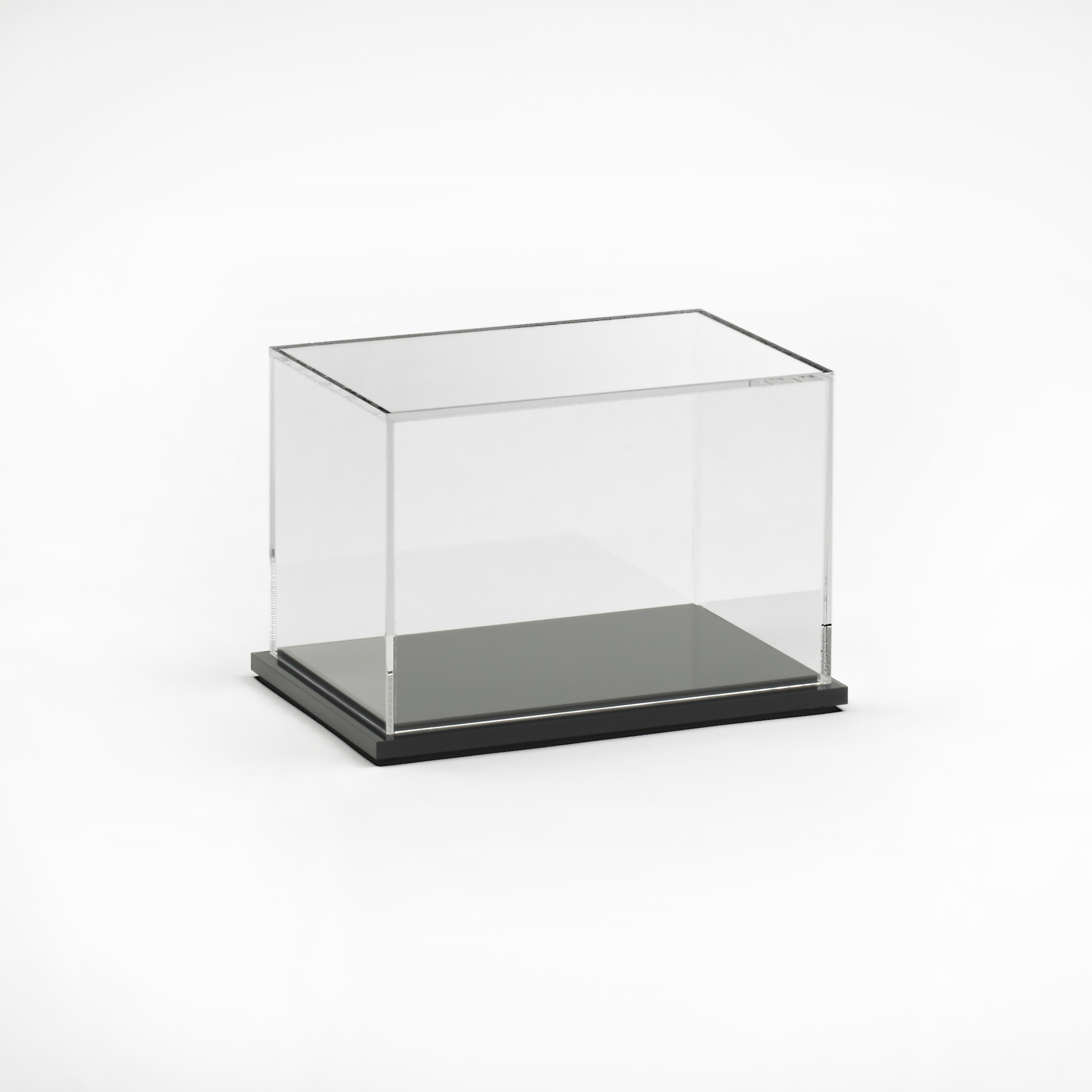 Acrylic Display Box 12"H x 12"W x 18"L with Black Base | shopPOPdisplays