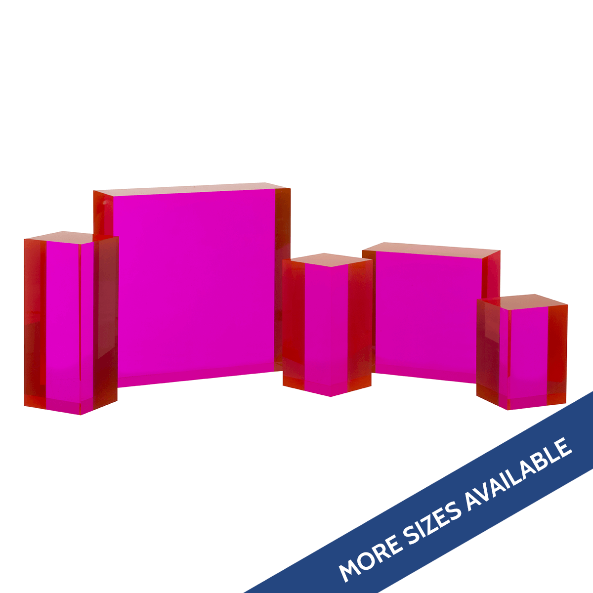 Fluorescent Pink Acrylic Block Riser | shopPOPdisplays
