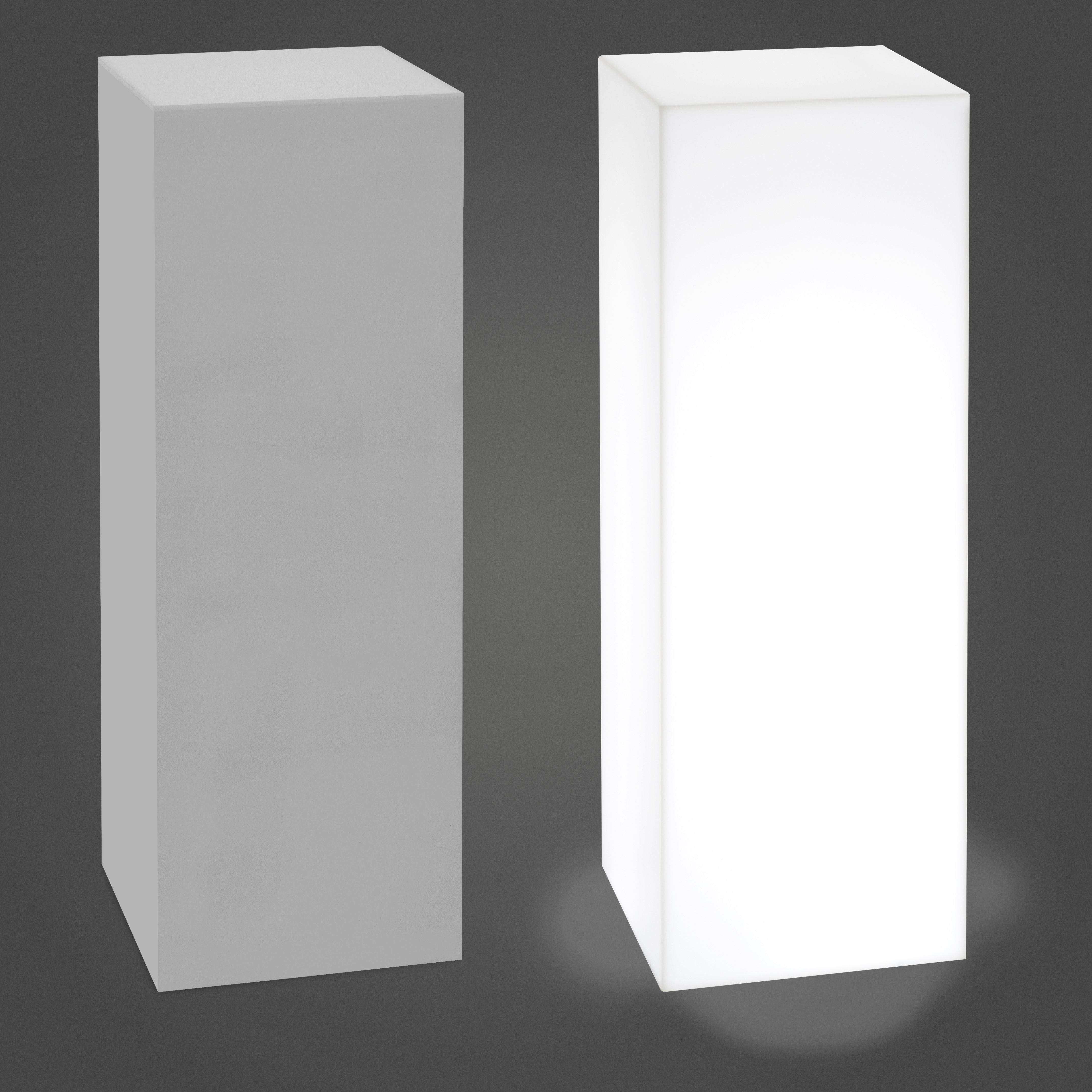 White Acrylic Display Pedestal with White LED Lights | shopPOPdisplays ...