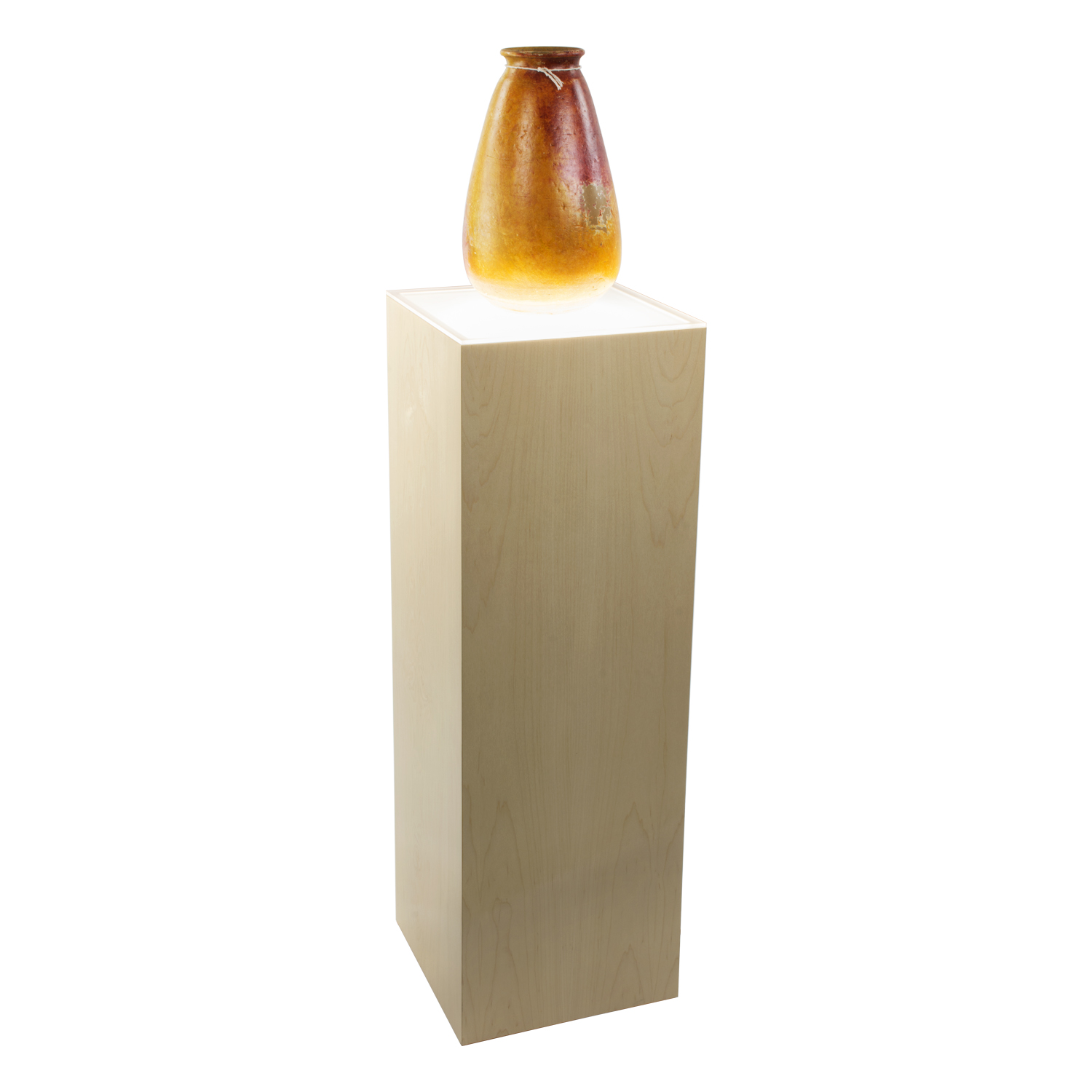 Maple Wood Lighted Pedestal - Display Stand | shopPOPdisplays