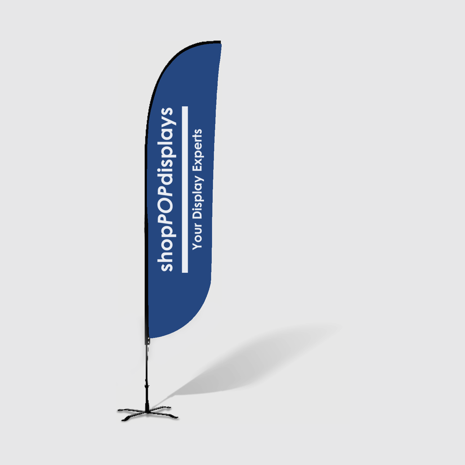 9' Feather Flag Curved Corner Double Sided Custom Print | shopPOPdisplays