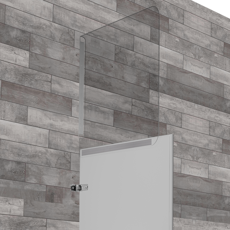 Restroom Urinal Partition Extender Clear Acrylic Velcro type Mount 23.5 ...